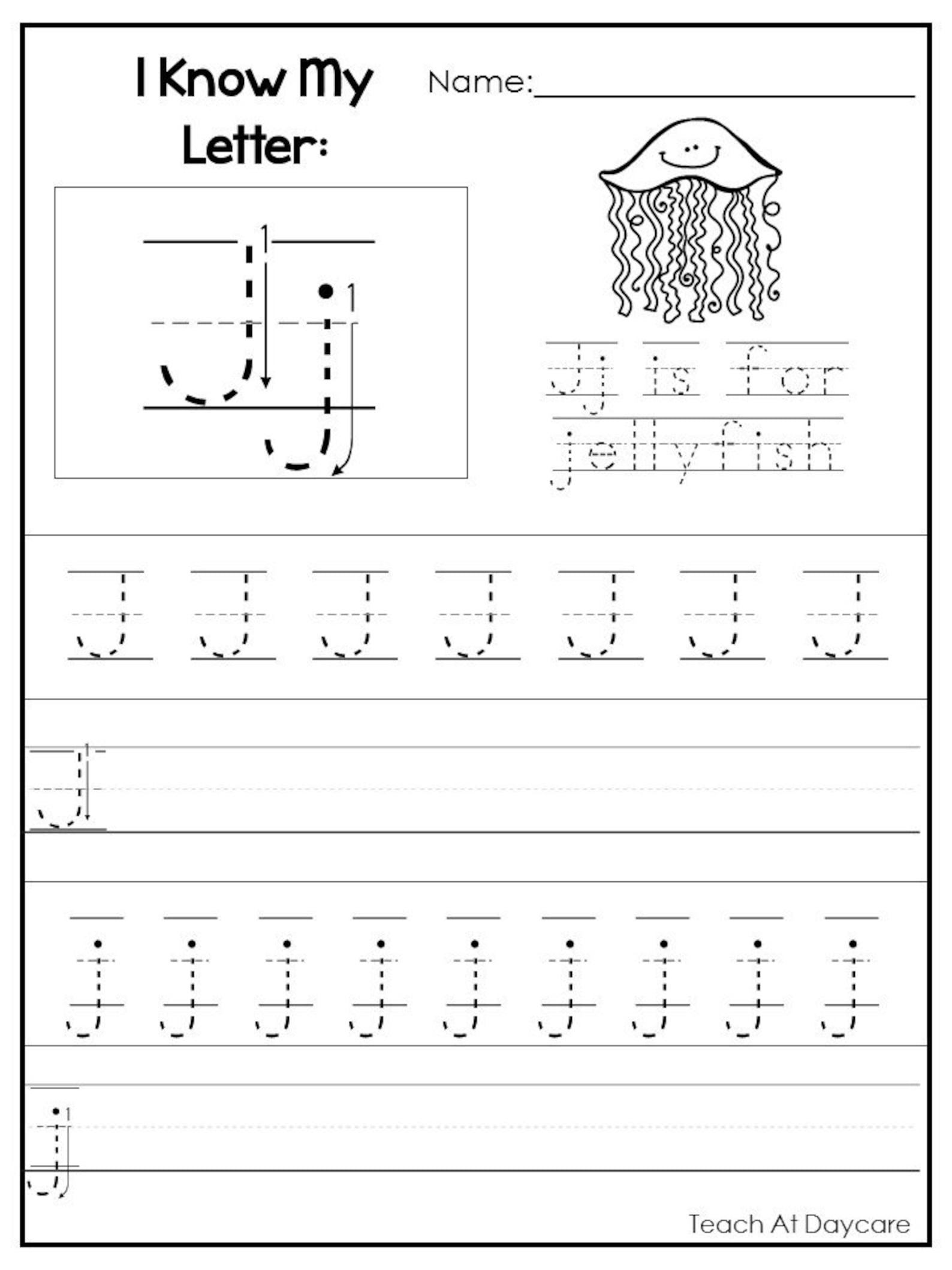 26 Printable Alphabet I Know My Letters Worksheets. - Etsy Denmark