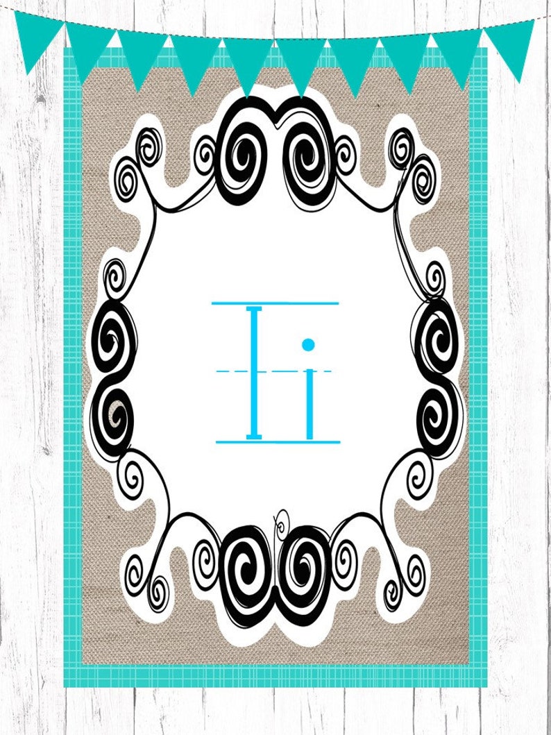26 Printable Farmhouse and Teal Alphabet Posters. 8x10 - Etsy