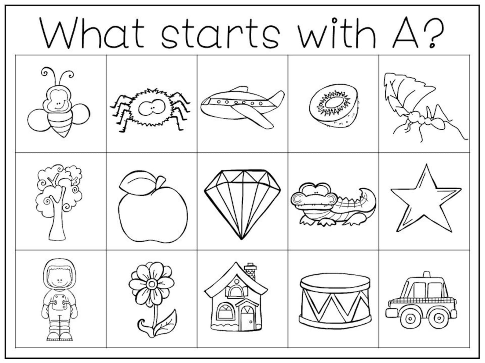 35 Printable Letters and Sounds Work Mats/ Worksheets. Preschool-kdg ...