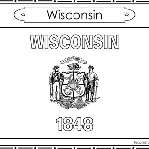 50 State Flag Color Worksheets State Symbols Curriculum. Geography ...