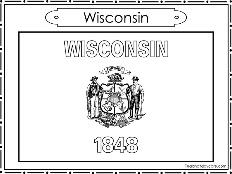 50 State Flag Color Worksheets State Symbols Curriculum. - Etsy