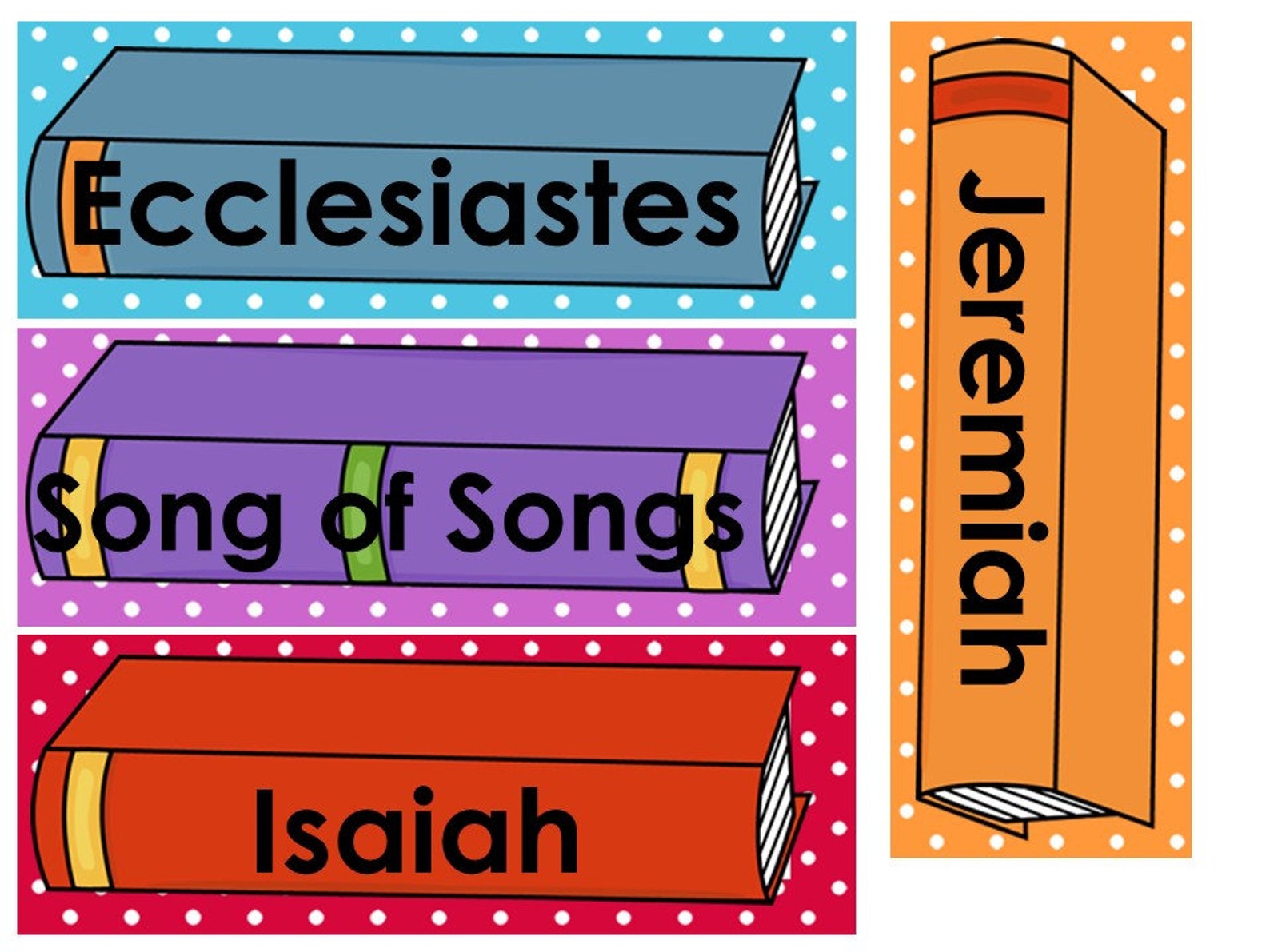 Printable Bible Book of the Week Classroom Bulletin Board Set. | Etsy