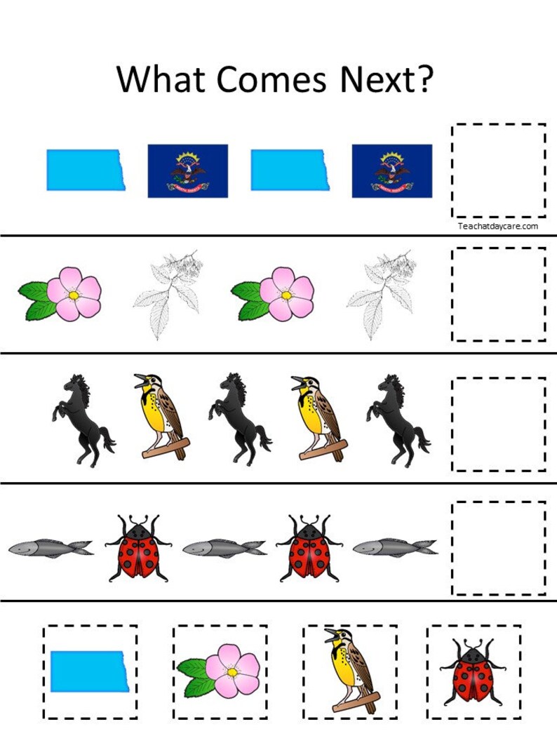 30 North Dakota State Symbols Themed Learning Games Download. | Etsy