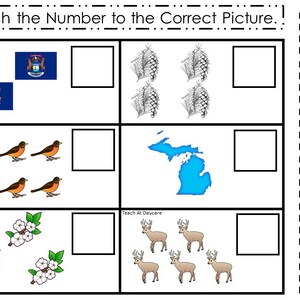 30 Michigan State Symbols Themed Learning Games Download. ZIP File ...