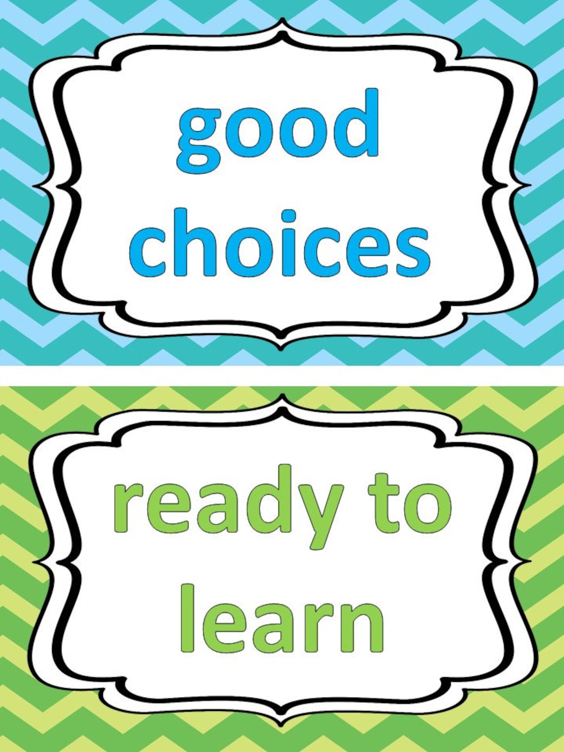 7 Printable Chevron Design Preschool Behavior Clip Chart - Etsy