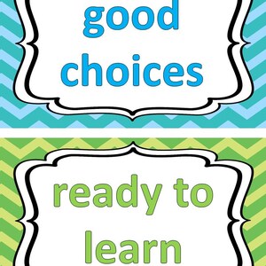7 Printable Chevron Design Preschool Behavior Clip Chart Cards. School ...