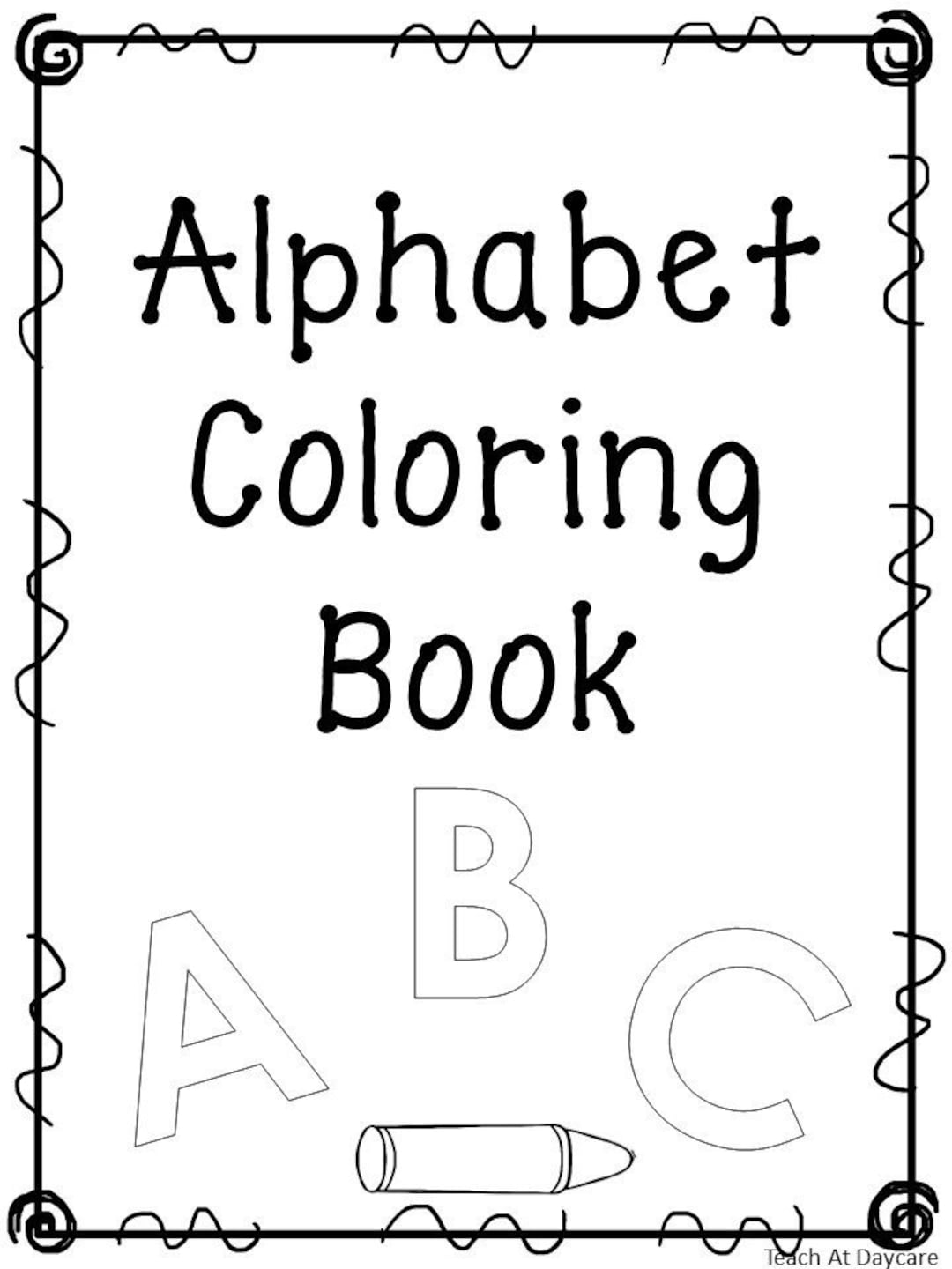 27 Printable Alphabet Coloring Book Worksheets. Preschool-kdg Phonics ...