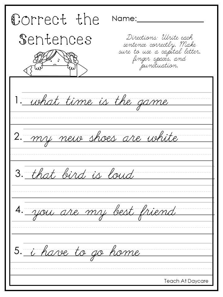 Fourth Grade Cursive Writing Worksheets Handwriting Practice Cursive 4