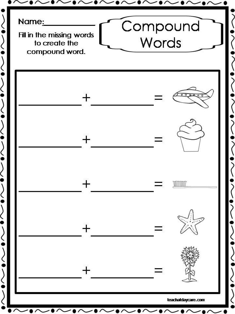10 Printable Compound Word Worksheets. 1st-2nd Grade ELA - Etsy Hong Kong