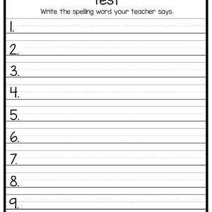 Fry First Hundred Words 91-100 Single Week Spelling Unit. Trace, Box ...