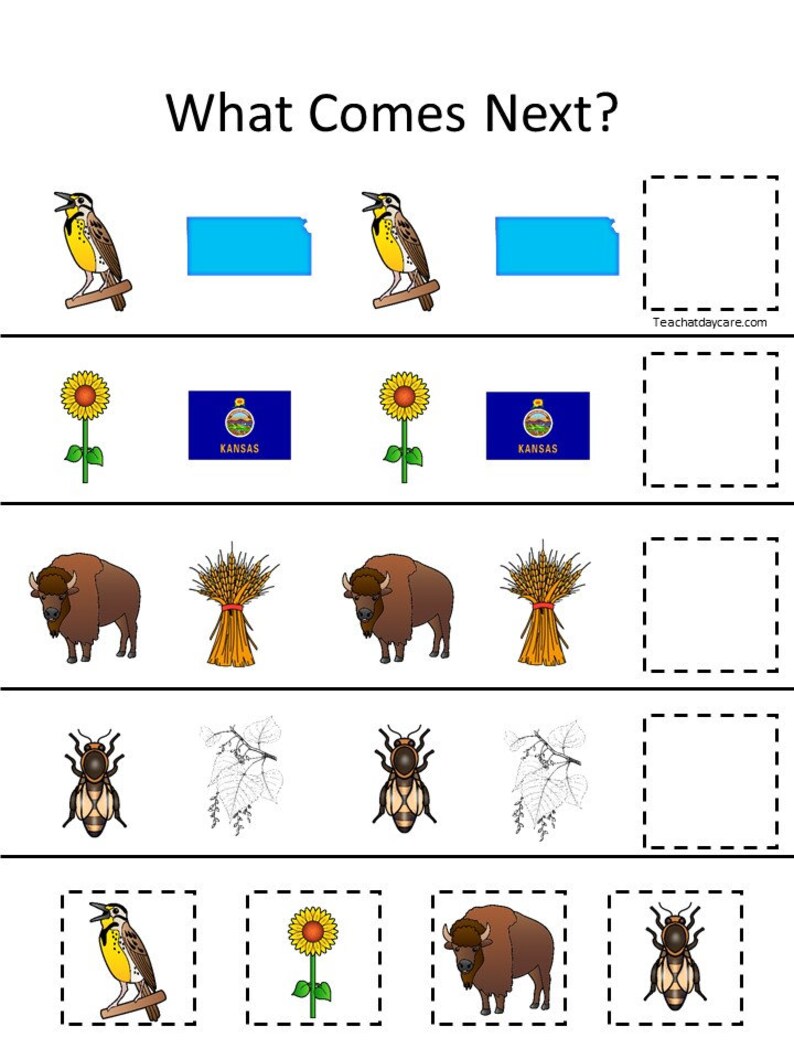 30 Kansas State Symbols Themed Learning Games Download. ZIP - Etsy