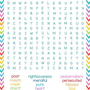 The Beatitudes Learning Packet. Activities and Worksheets. Color and ...