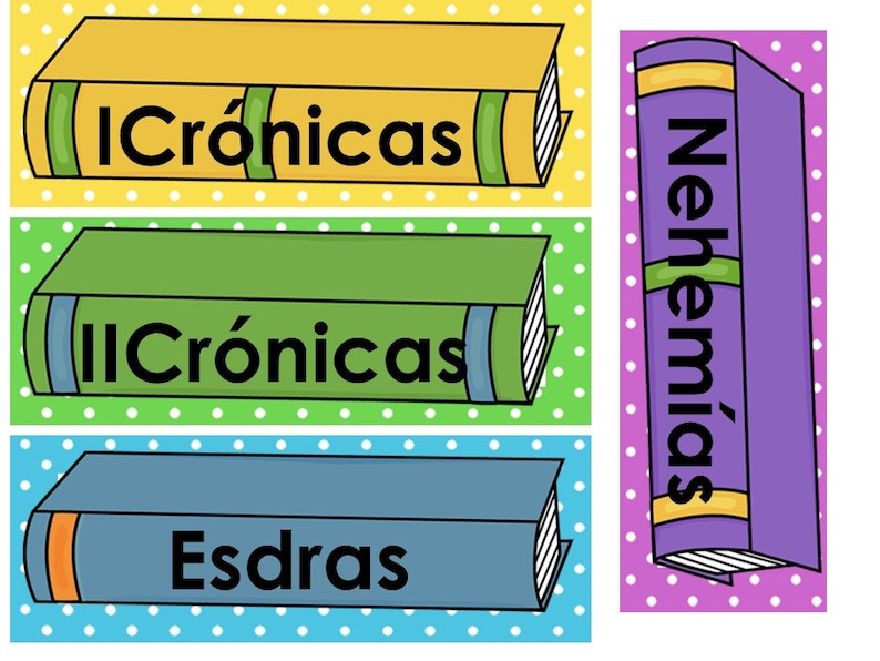 Printable Spanish Bible Book of the Week Classroom Bulletin Board Set ...