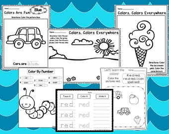 541 Numbers Worksheets Download. Preschool-kindergarten. | Etsy