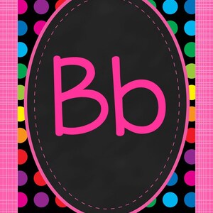 26 Printable Chalkboard Brights Alphabet Posters. 8x10 Classroom ...