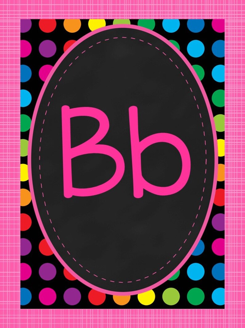 26 Printable Chalkboard Brights Alphabet Posters. 8x10 | Etsy