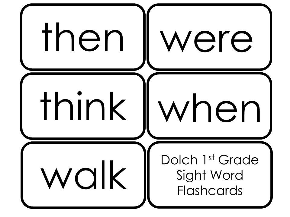 41 Printable Dolch 1st Grade Sight Word Flashcards. - Etsy Canada