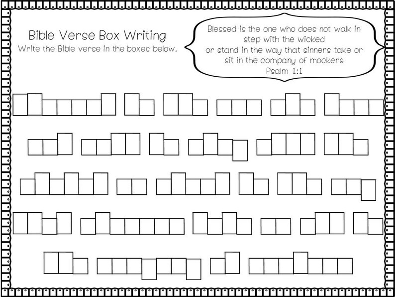 Psalms for Kids Tracing and Handwriting Worksheets. - Etsy