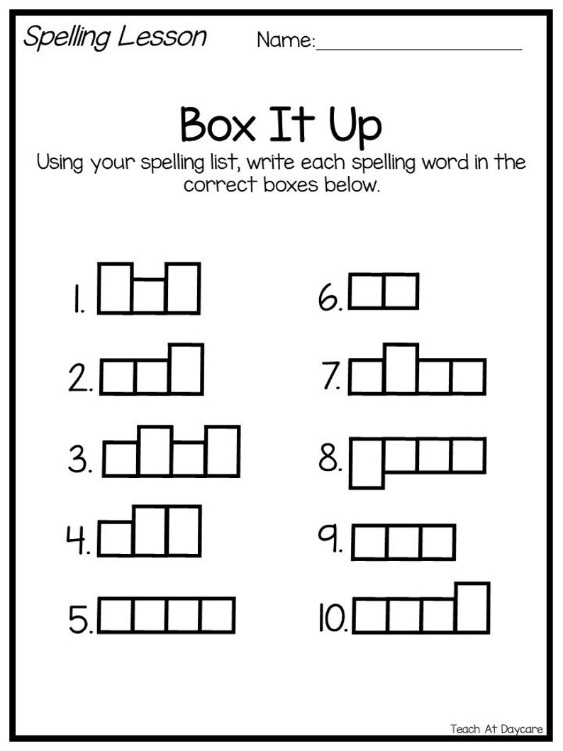 Fry First Hundred Words 31-40 Single Week Spelling Unit. Trace, Box ...
