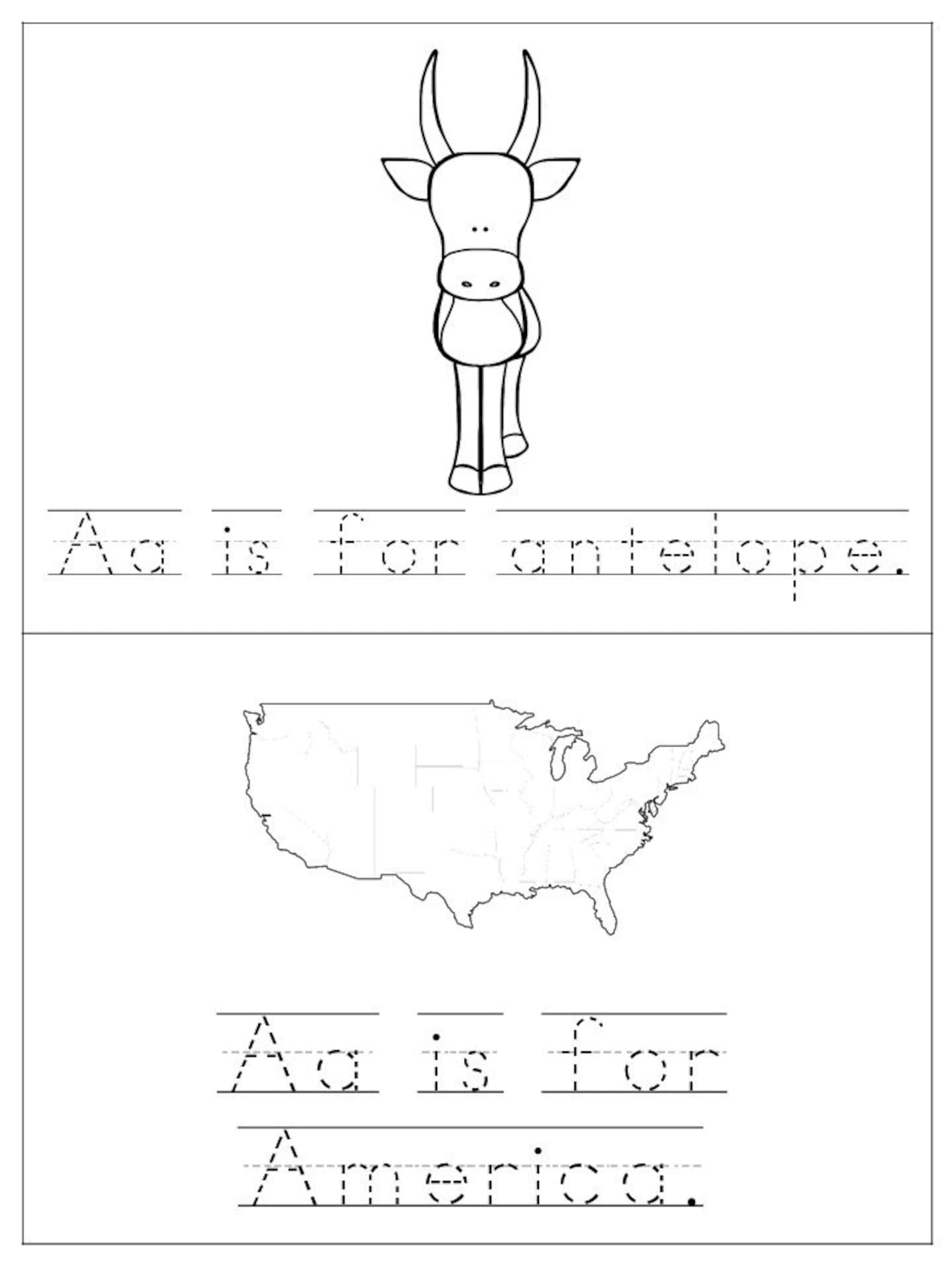 26 Alphabet Mini Books Printable Worksheets in a ZIP File. Preschool ...