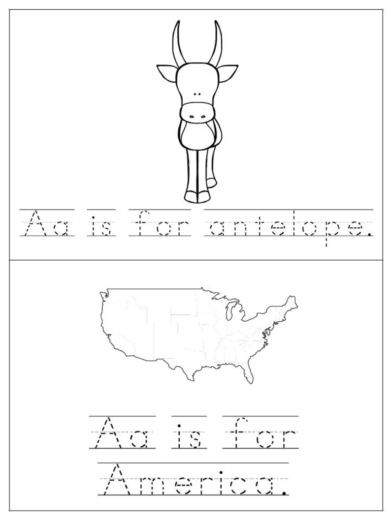 26 Alphabet Mini Books Printable Worksheets in a ZIP File. | Etsy