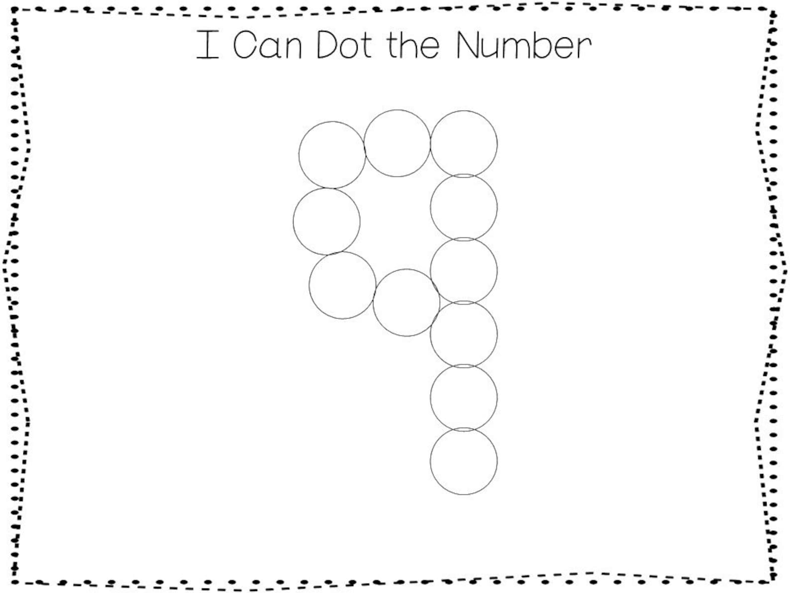 0-100 Dot the Number Worksheets/work Mats. Preschool-kdg | Etsy