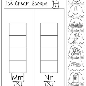 13 Printable Alphabet Ice Cream Scoops Worksheets. Preschool-kdg ...