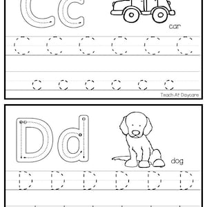 26 ABC Phonics Tracing Cards. Preschool- Kindergarten Handwriting and ...