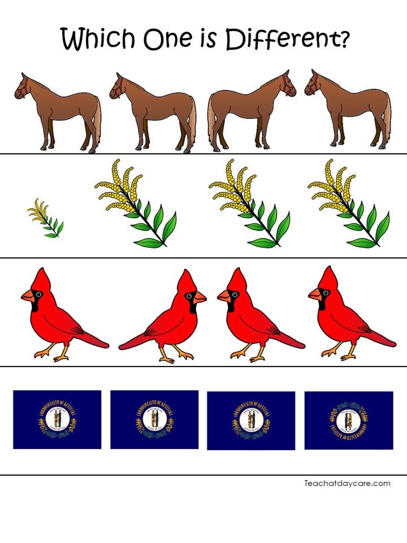 30 Kentucky State Symbols Themed Learning Games Download. ZIP | Etsy