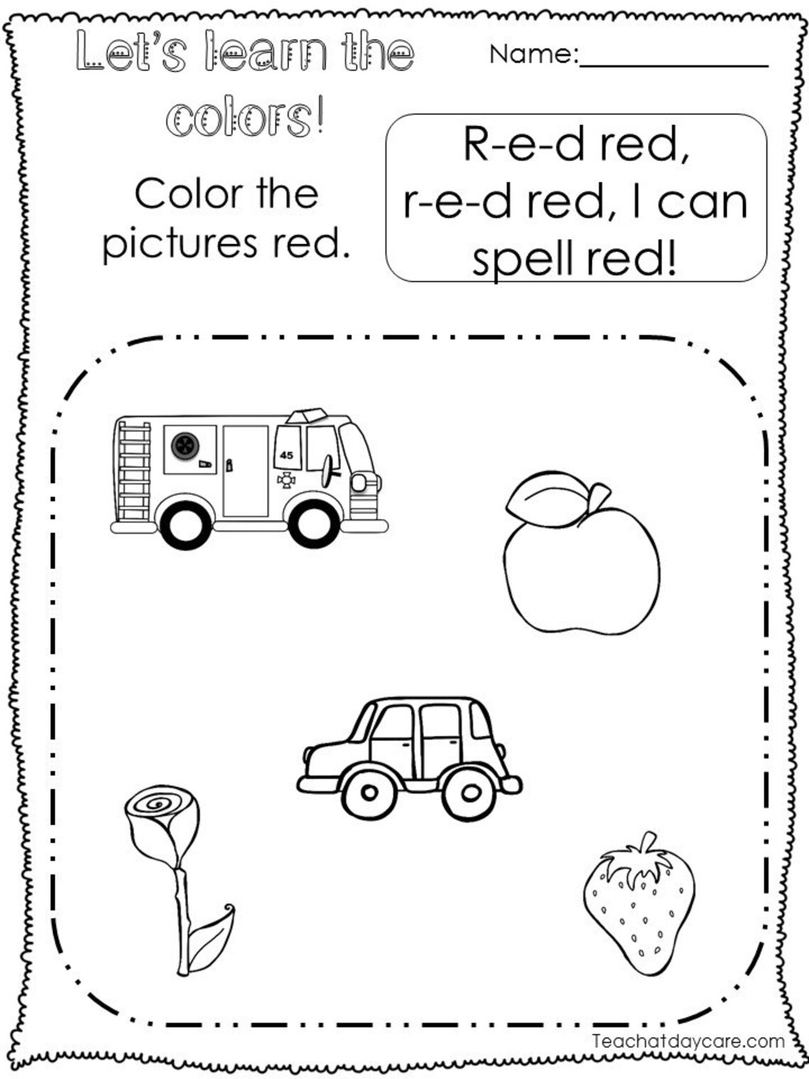 250 Preschool Learn Our Colors Worksheets Download. - Etsy