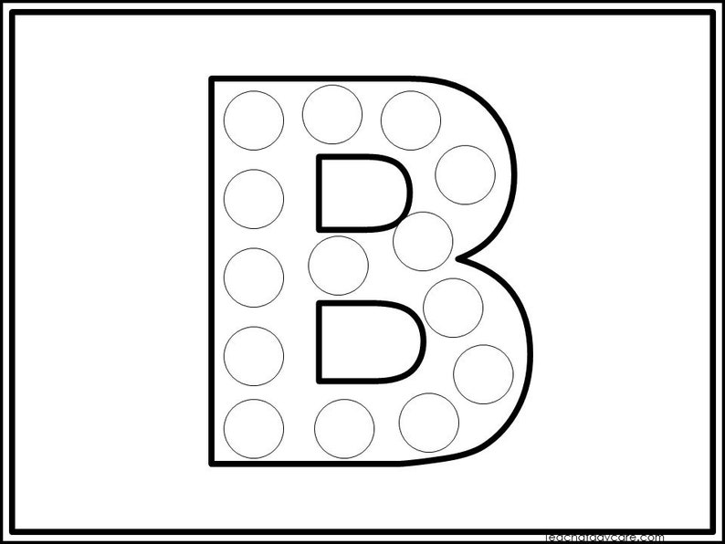 26 Printable Alphabet Uppercase Do-a-dots Worksheets. Preschool-kdg ...
