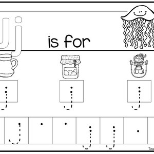 26 Alphabet Phonics Color, Box Tracing and Box Writing Worksheets ...