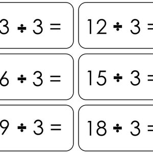 158 Printable Division Flashcards. Numbers 0-12. 1st Grade Thru 5th ...