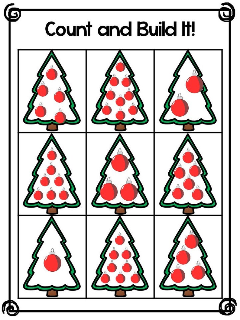 20 Printable Count and Build Worksheets/work Mats. 10 Colored | Etsy