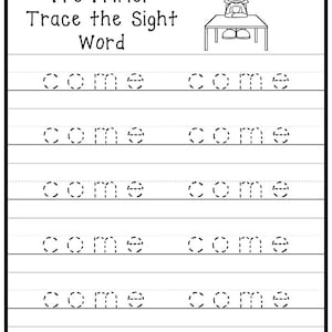 40 Printable Dolch Pre-primer Trace the Sight Word Worksheets ...