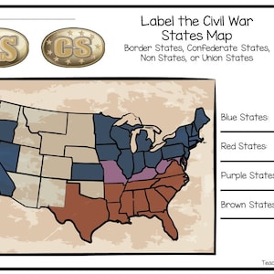 The American Civil War Educational Study Unit and Lesson. Worksheets ...