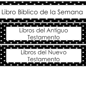 Printable Spanish Bible Book of the Week Classroom Bulletin Board Set ...