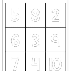 9 Printable Build It Numbers Work Mats. Preschool-kindergarten Numbers ...