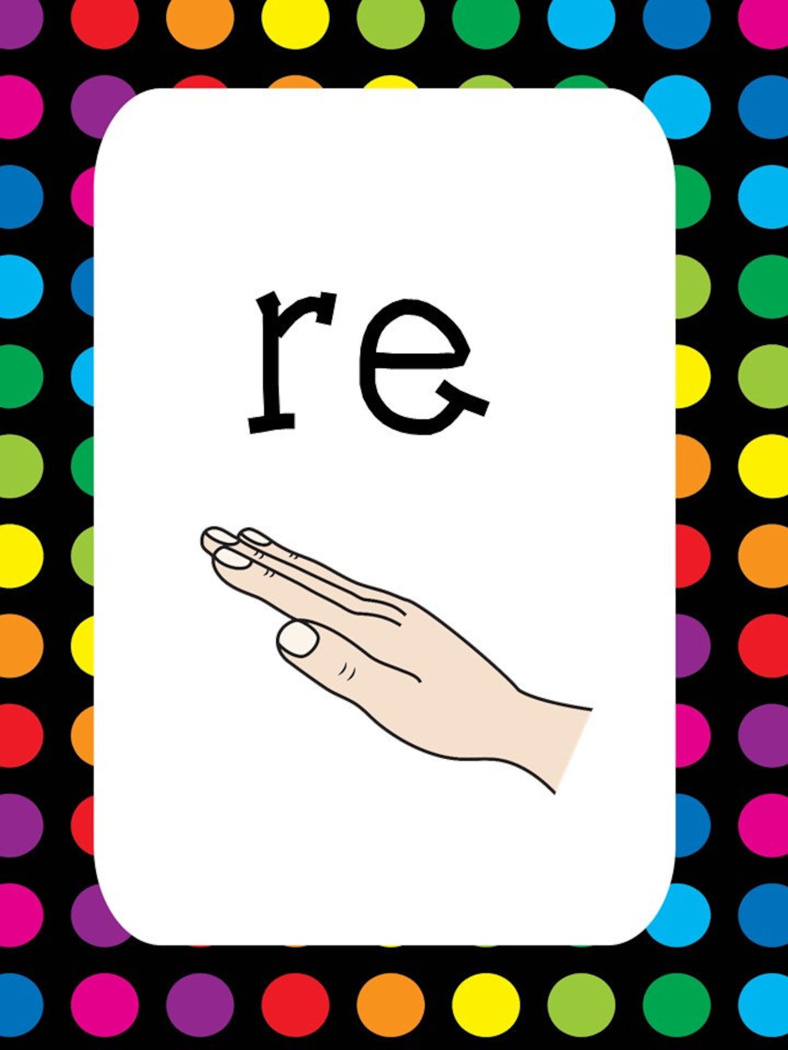 Rainbow Polka Dot Solfege Hand Signs Posters (PDF) - Etsy Canada