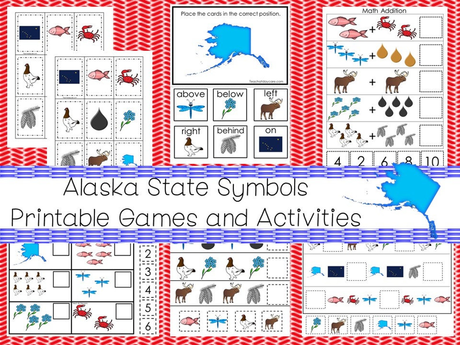 30 Alaska State Symbols Themed Learning Games Download. ZIP - Etsy