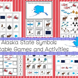 30 Alaska State Symbols Themed Learning Games Download. ZIP File ...