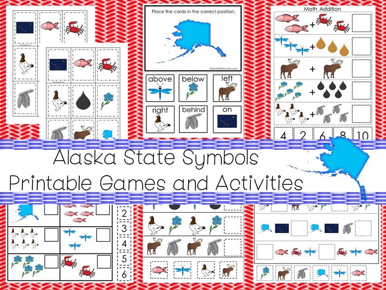 30 Alaska State Symbols Themed Learning Games Download. ZIP - Etsy