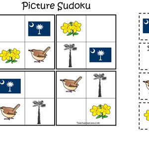 30 South Carolina State Symbols Themed Learning Games Download. ZIP ...
