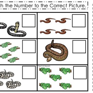 30 Snakes Printable Preschool Educational Games Download. Games and ...