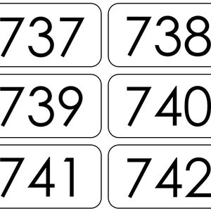 100 Printable Numbers 701-800 Flashcards. Preschool Thru Third Grade ...