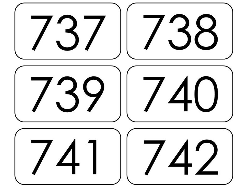 100 Printable Numbers 701-800 Flashcards. Preschool Thru Third - Etsy