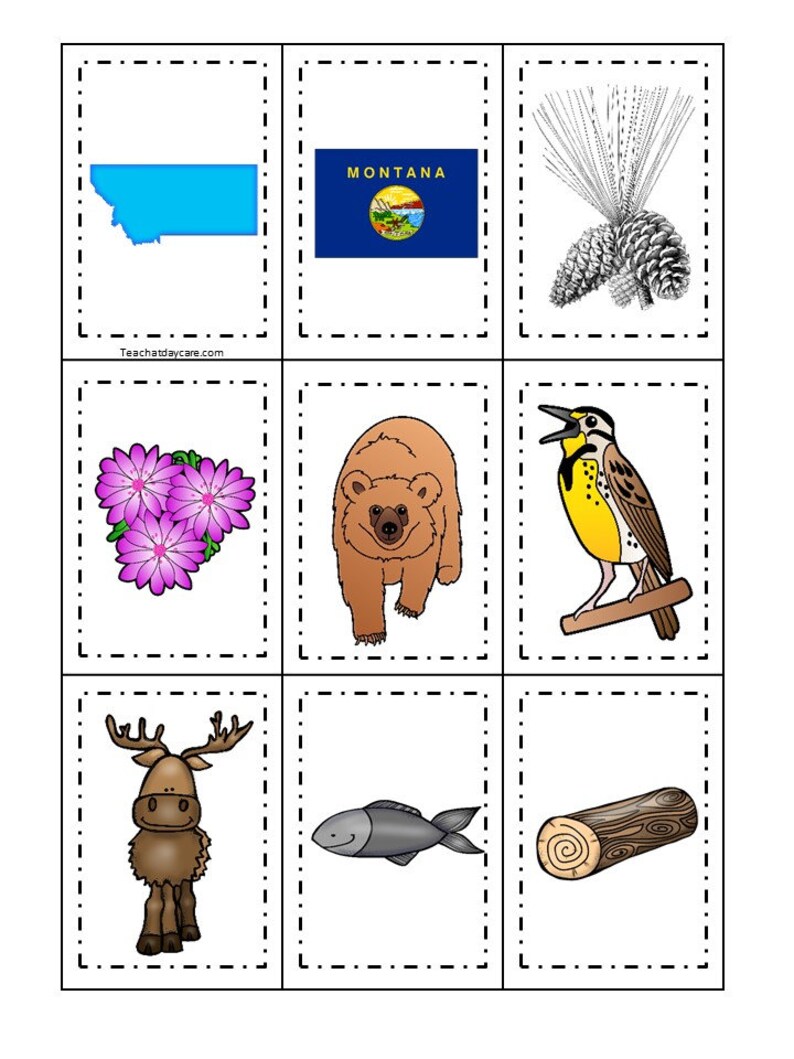 30 Montana State Symbols Themed Learning Games Download. ZIP - Etsy