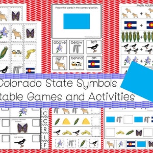 30 Colorado State Symbols Themed Learning Games Download. ZIP File ...