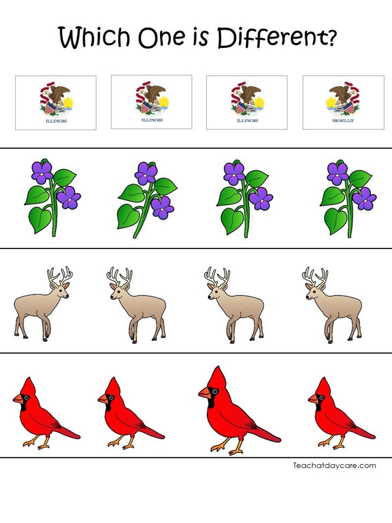 30 Illinois State Symbols Themed Learning Games Download. ZIP | Etsy