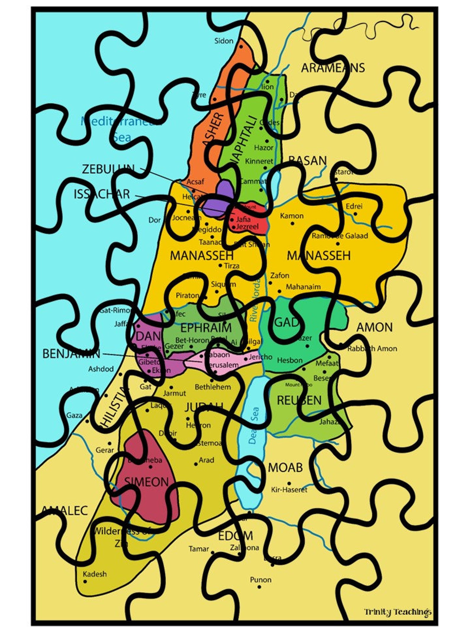 The 12 Tribes of Israel Activity and Worksheet Packet. Color and Black ...